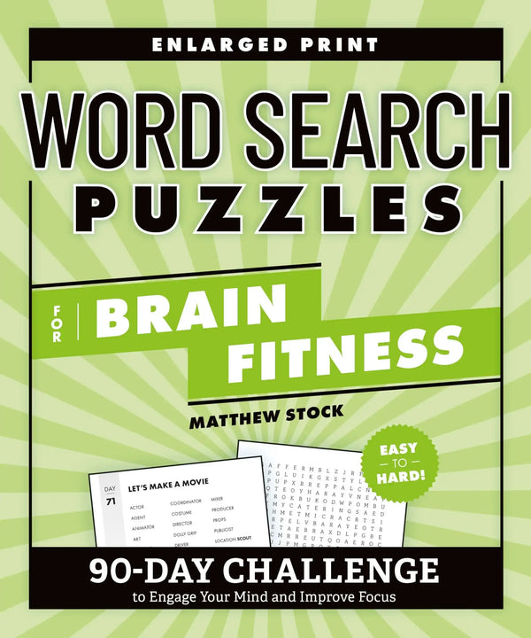 Word Search Puzzles For Brain Fitness: 90-Day Challenge To Engage Your ...