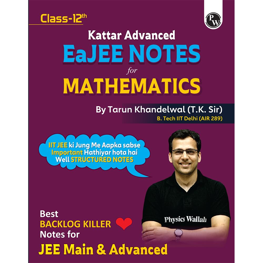 PW EaJEE Handwritten Notes For Mathematics Class 12 JEE Main & Advance