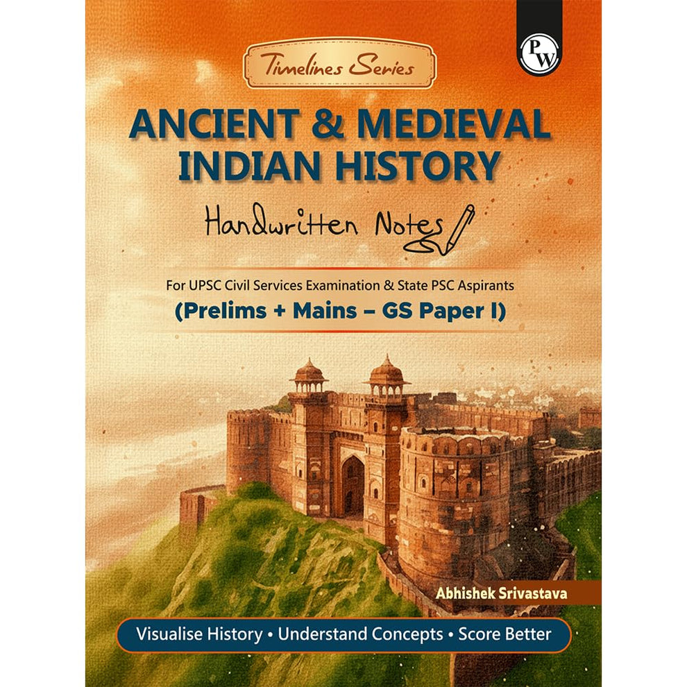 PW UPSC Books 2026 – Ancient & Medieval Indian History Handwritten Not