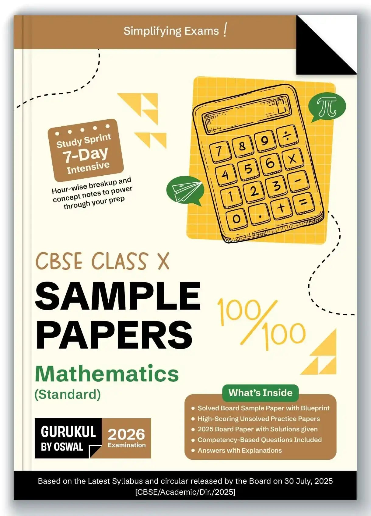 Opp Cbse Sqp Maths Standard Bk 10 (2026) | Oswal Publishers