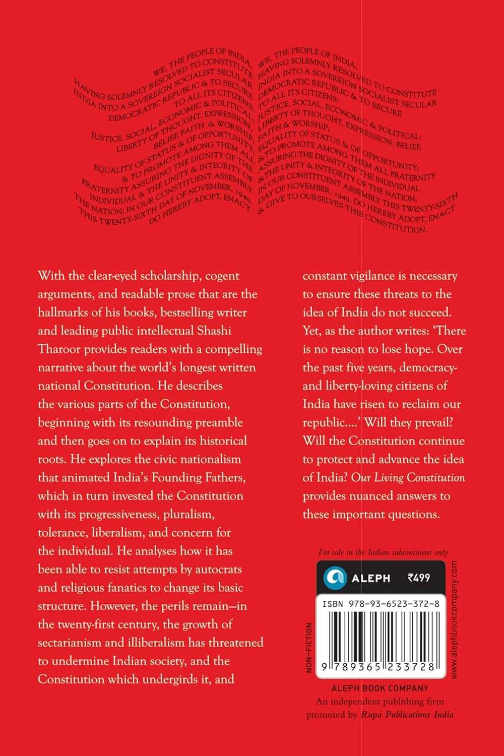 Our Living Constitution: A Concise Introduction & Commentary | Shashi ...